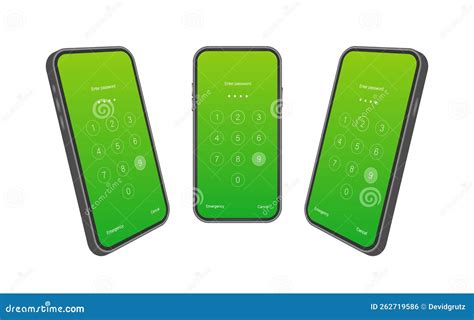 Screen Lock Authentication Password Smartphone Background Template Illustration Of Phone Id