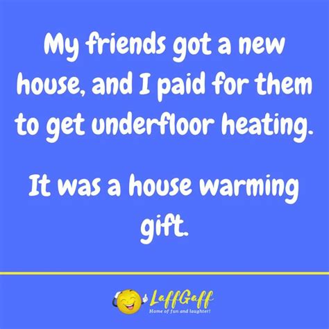 Funny Underfloor Heating Joke Laffgaff Home Of Laughter