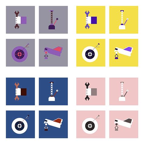 색 벡터에 자동차 세부 아이콘 자동차 부품 세트 Ai Eps Uidownload