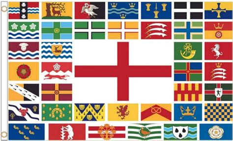 39 English County Flags Polyester 5 X3 Flag
