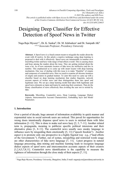 Pdf Designing Deep Classifier For Effective Detection Of Spoof News