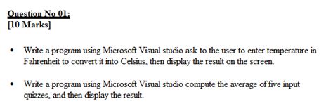 Solved Question No 01 10 Marks Write A Program Using