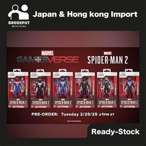 [ready Stock] Hasbro Marvel Legends Series Gamerverse Spider Man 2 Figure Wave [6pack] Shopee