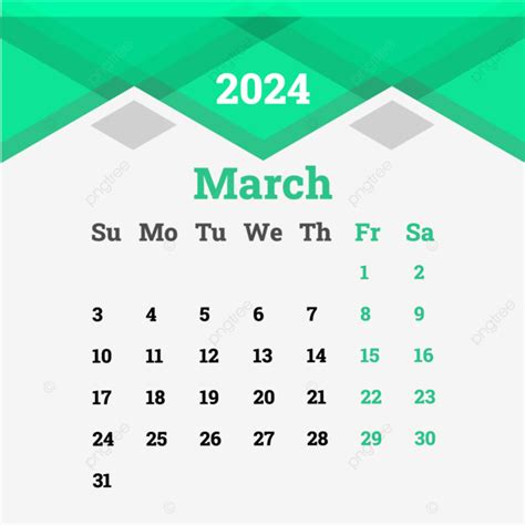 รูปการออกแบบปฏิทินมีนาคม 2024 เวกเตอร์ Png มีนาคม 2567 มีนาคม