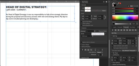 Mystery Indent On Text Frame Affinity On Desktop Questions Macos And