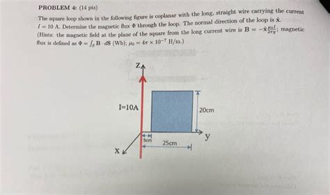 Solved PROBLEM Pts The Square Loop Shown In The Chegg