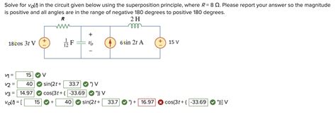 Solved Solve For V0t In The Circuit Given Below Using The