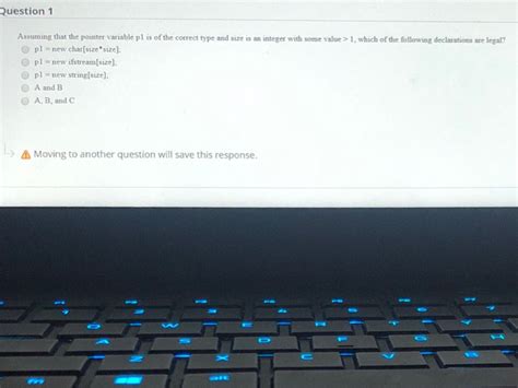 Solved Question 1 Assuming That The Pointer Variable Pl Is