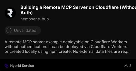 Cloudflare Üzerinde Uzak Mcp Sunucus · Lobehub Cloudflare Üzerinde Uzak Mcp Sunucus · Lobehub