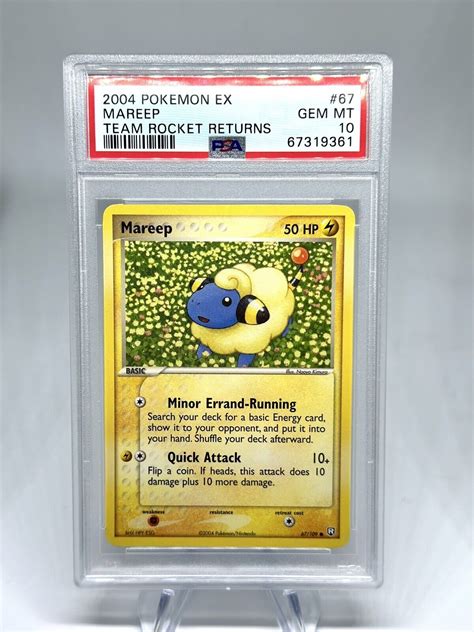 Mareep 2004 EX Team Rocket Returns 067 109 Base PSA 10 Price Guide