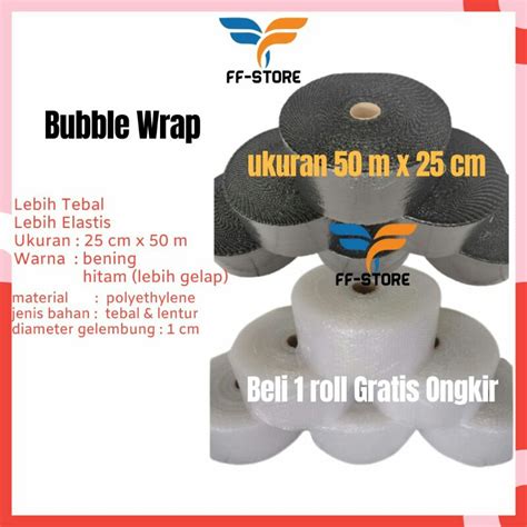 Jual Bubble Wrap 50m X 25cm Bubble Wrap Bening Plastik Bubble Wrap