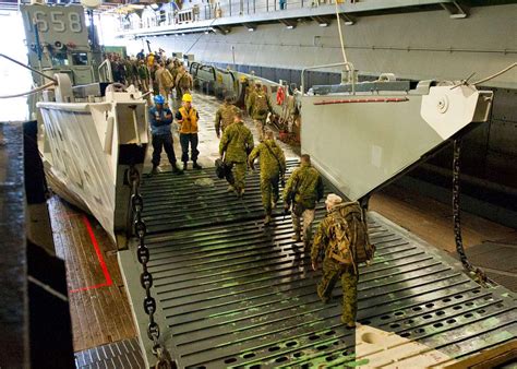 Us Navy 111031 N Nr955 090 Marines Board A Landing Craft Utility From