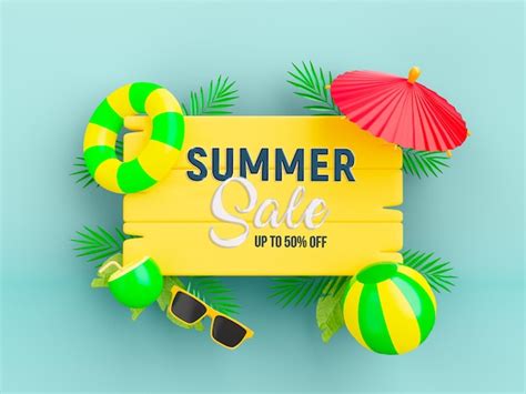 Oferta De Verano Hasta Un 50 Por Ciento De Descuento En La Plantilla De