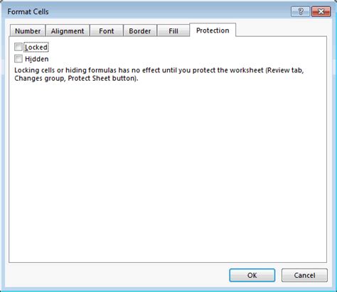 MS Excel 2016 Protect A Cell