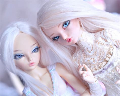 Wallpaper Two Doll Girls Toys White Hair 1920x1200 Picture Image