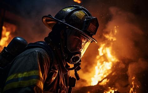 Premium AI Image Firefighter Utilizing Advanced Equipment Generative