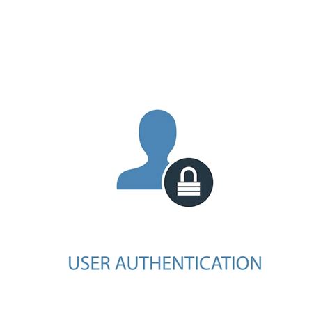 Premium Vector User Authentication Concept 2 Colored Icon Simple
