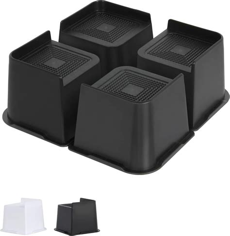 Affogato Elevadores De Cama Paquete De 4 Elevadores De Muebles Resistentes De 4 Pulgadas