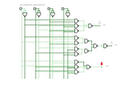 Circuitverse 2 Bit Comparator Using Nand Gates