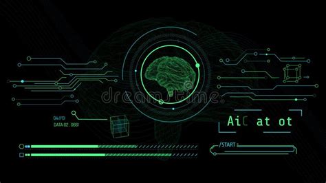 Animated Infographics On The Theme Of Human And Artificial Intelligence Stock Footage Video