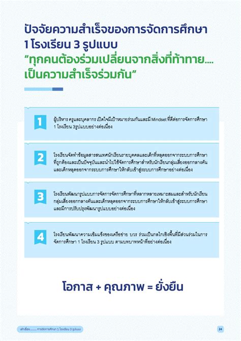 เล่าเรื่องการจัดการศึกษา 1 โรงเรียน 3 รูปแบบ กสศ
