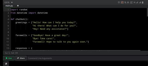 Vimalraj P On Linkedin Codealpha Codealpha Pythonprogramming Chatbot Code Communication