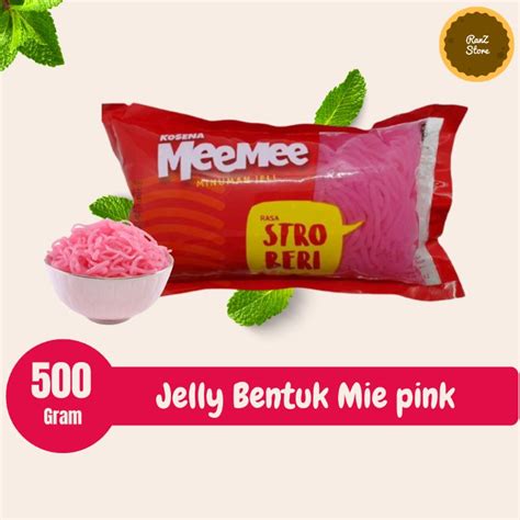 Jual Jelly Bentuk Mie Warna Pink Kosena Jelly Mie Pinky Shopee