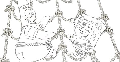 Coloring Page The Spongebob Movie Search For Squarepants Assaulting The Rope Net 3