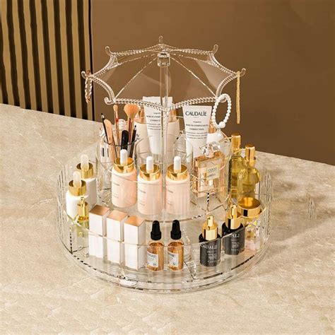 Promo Oem Sk K169 Rak Kosmetik Putar 360 Derajat Transparan Desain