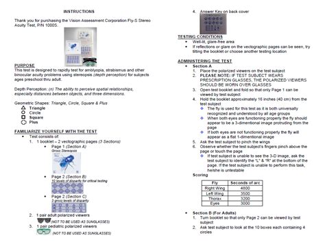 The Fly Stereo Acuity Test Optical Parts And Accessories Wholesaler