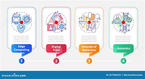 Information Technology Trends Rectangle Infographic Template Stock