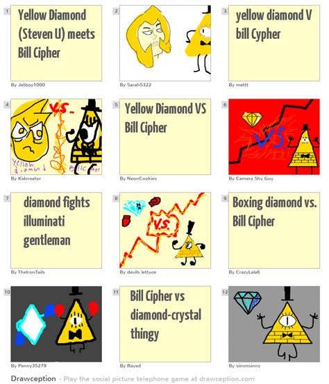 Yellow Diamond Steven U Meets Bill Cipher Drawception