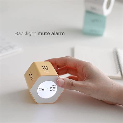 Mooas Multi Hexagon Clock Timer White Ver 2 Digital Clock Timer Backlit Display 12 24h Mode