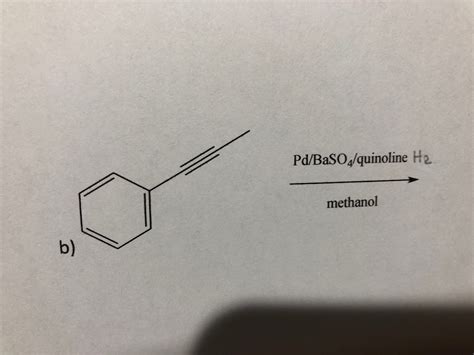 Solved Pd Baso4 Quinoline Ha Methanol B