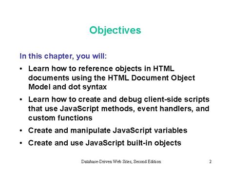 chapter 3 introduction to clientside scripts databasedriven web