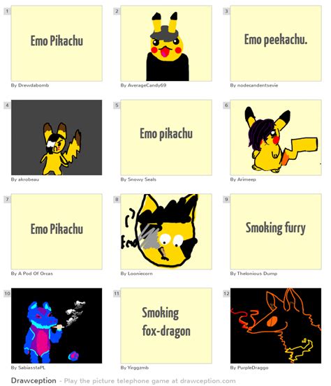 Emo Pikachu Drawception