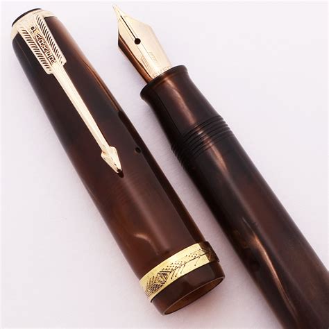 Parker Ariel Kullock Fantasy Vacumatic Brown Marble Medium