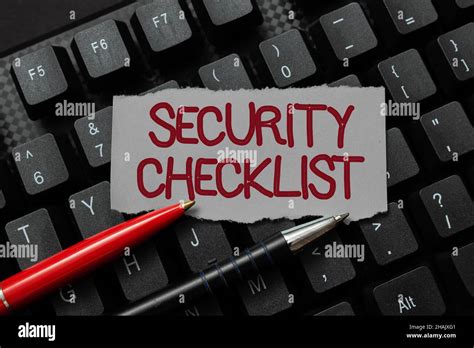 Inspiration Showing Sign Security Checklist Business Concept Protection Of Data And System
