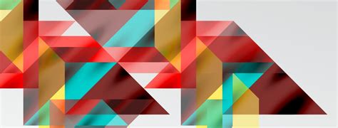 Tech Minimal Overlapping Triangle Shapes Elements Vector Image