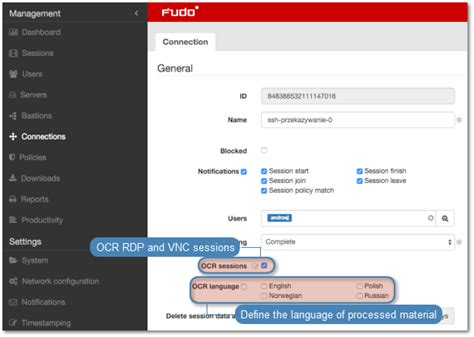 Ocr Processing Sessions — Wheel Fudo Pam 31 System Documentation