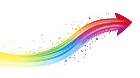Premium Photo Colorful Rainbow Rising Arrow