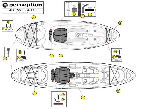 Access 95 And 115 Replacement Parts Perception Kayaks Usa And Canada