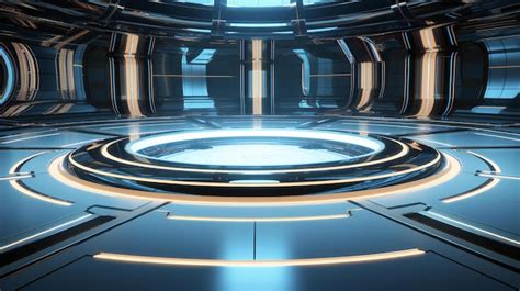 Premium Ai Image A Futuristic Scene Of A Colorful Floor