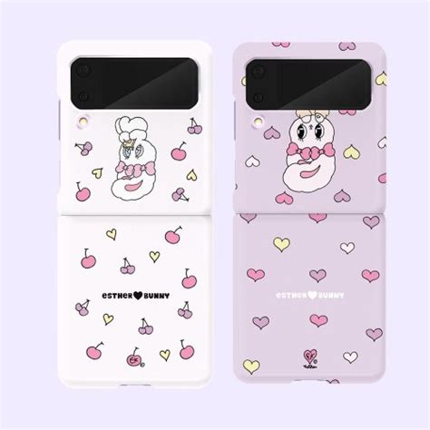 애스더버니 하드 갤럭시 Z플립3 케이스 제트플립3 토끼 캐릭터 위시버킷