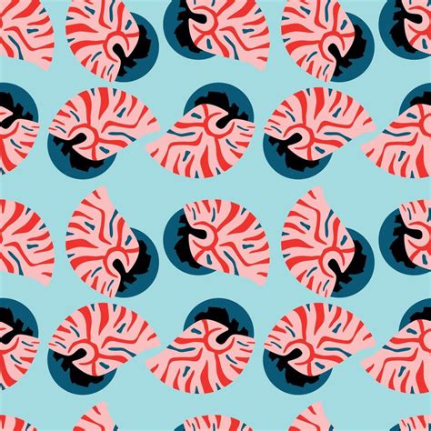 Mar Cáscara Sin Costura Modelo Vector Para Embalaje Envase Papel