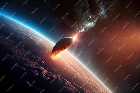Premium Photo Meteor Falling Comet Armageddon Devastating Meteorite
