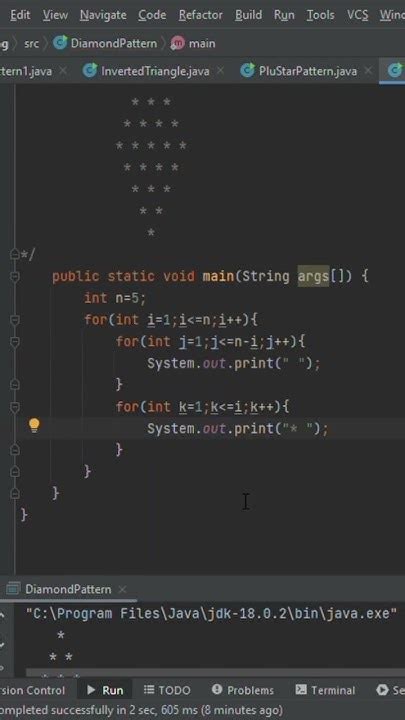 Diamond Pattern Java Interview Question Coding Practice Youtube