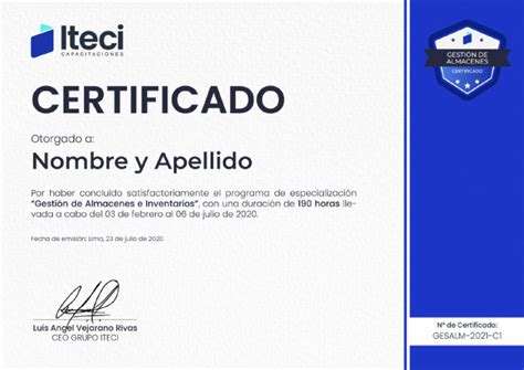 Certificado Iteci Pdf