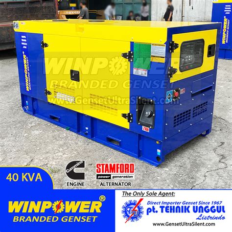 Genset Cummins 40 Kva Silent Stamford Wp44c By Winpower Jual Genset