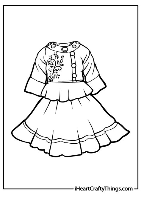 Girl In Dress Coloring Page